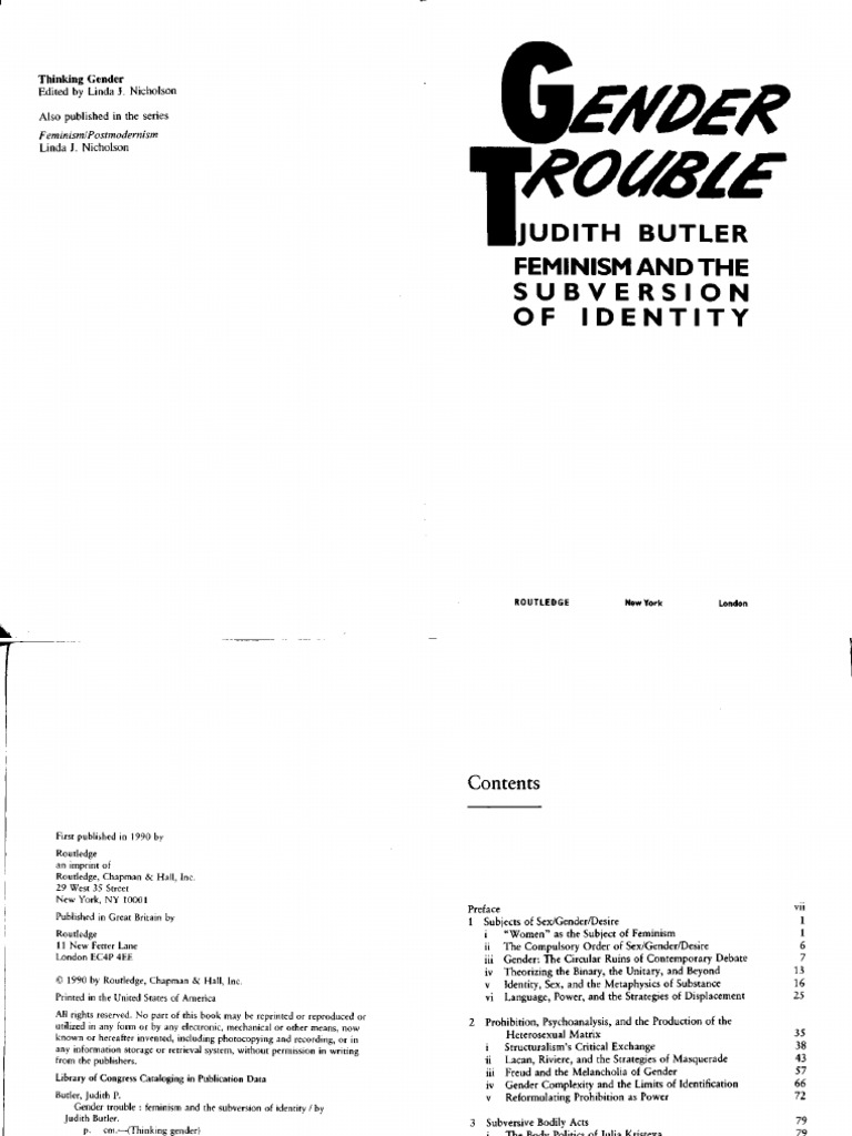 BUTLER Gender Trouble Compressed | PDF
