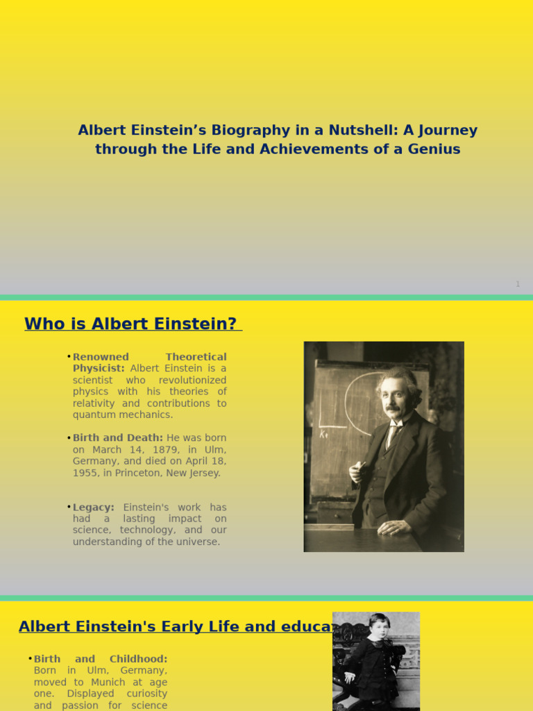 Albert Einstien's Biogrpahy | PDF | Albert Einstein | History