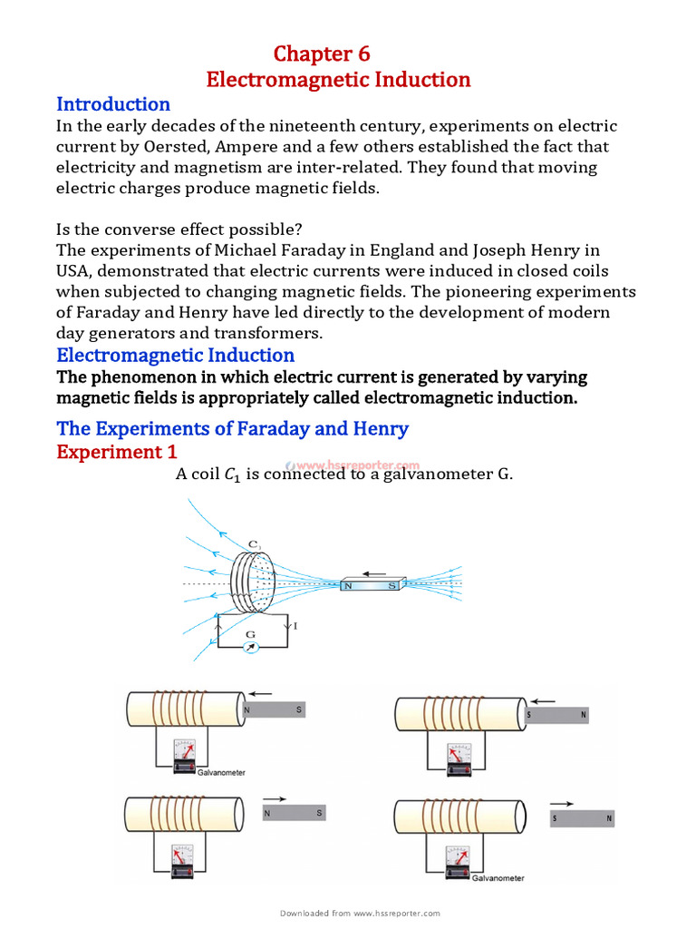 6.electromagnetic Induction Notes | PDF