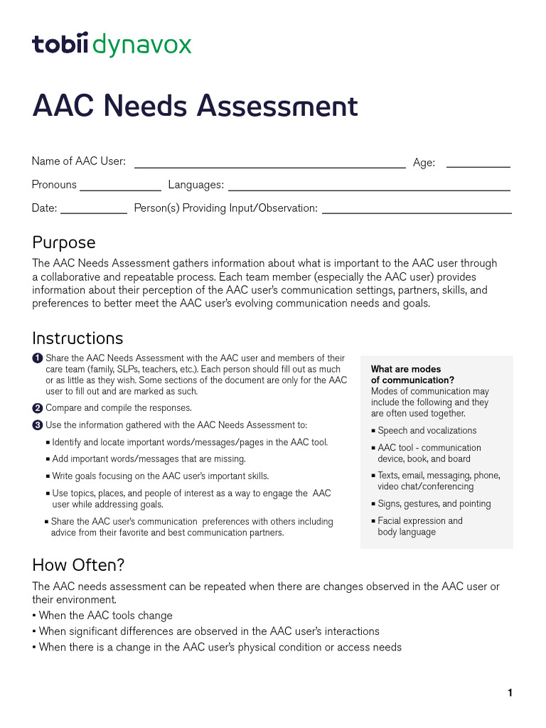 07 - AAC Needs Assessment | PDF