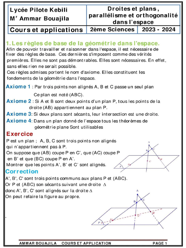 Géométrie Dans L'espace31 | PDF