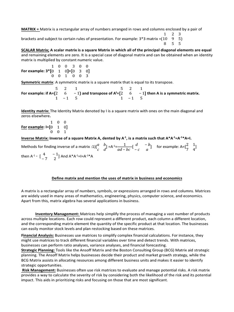 Math Question Bank Theory | PDF | Matrix (Mathematics) | Algebra