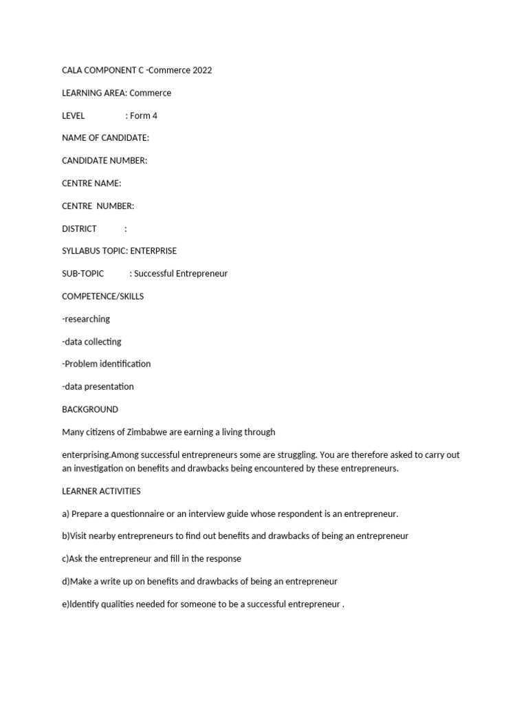CALA_COMPONENT_C_2022(Commerce) | PDF CALA_COMPONENT_C_2022(Commerce) | PDF
