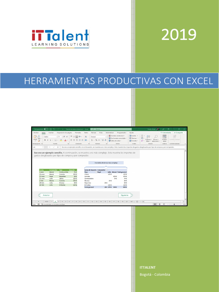 1-Manual Herramientas Productivas Con Excel | PDF