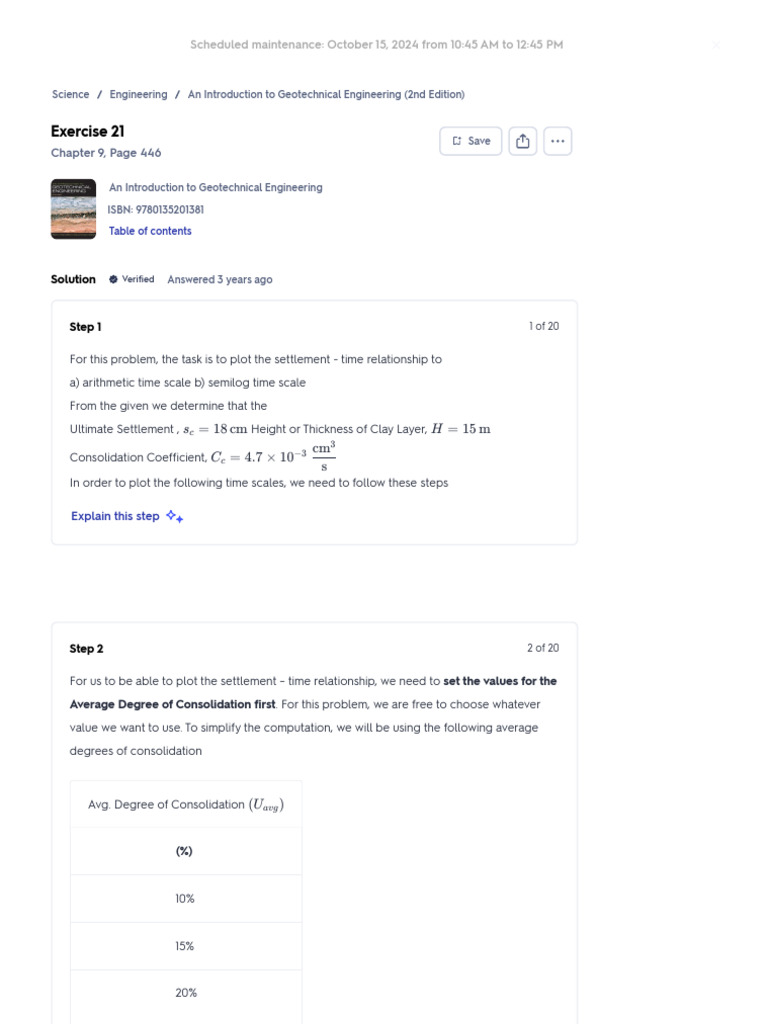 An Introduction To Geotechnical Engineering - Exercise 21, CH 9, PG 446 - Quizlet | PDF