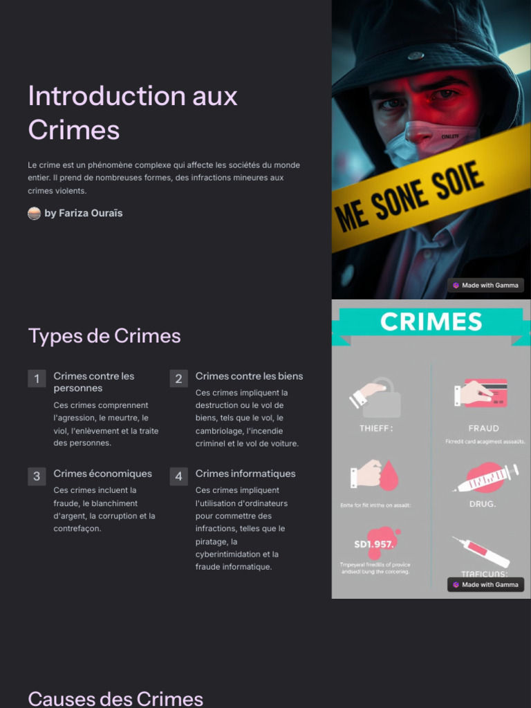 Introduction Aux Crimes | PDF