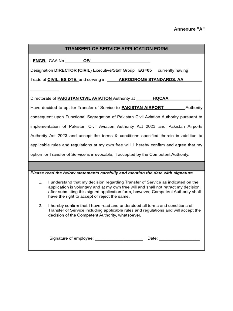 Willingness Form | PDF