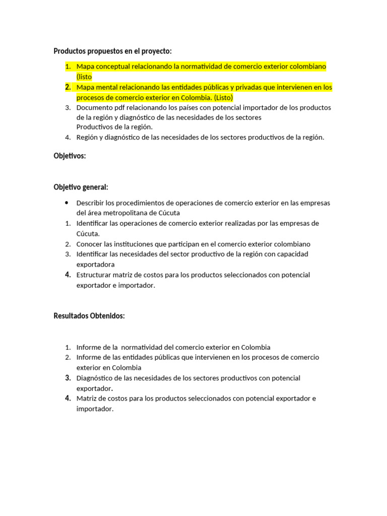 Observaciones Del Proyecto | PDF
