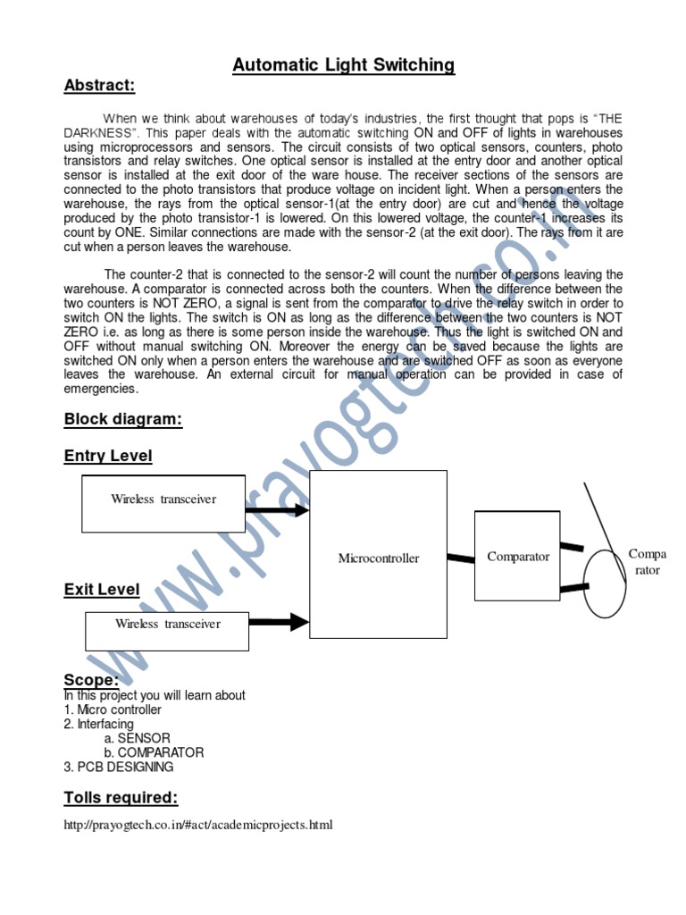 Automatic Light Switching | PDF | Technology & Engineering