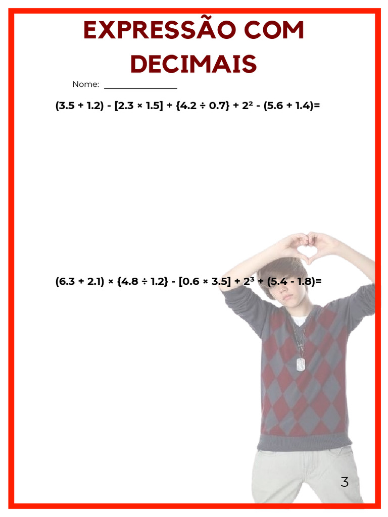 Expressão Com Decimais | PDF