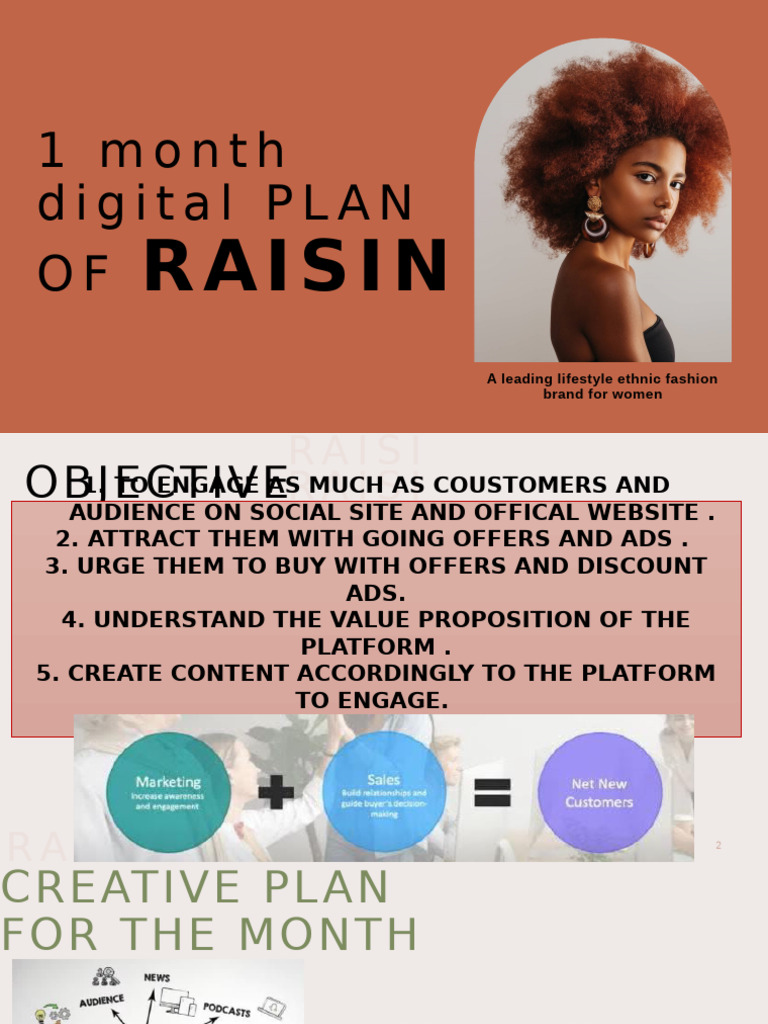 1 Month Digital Plan For RAISIN-1 | PDF