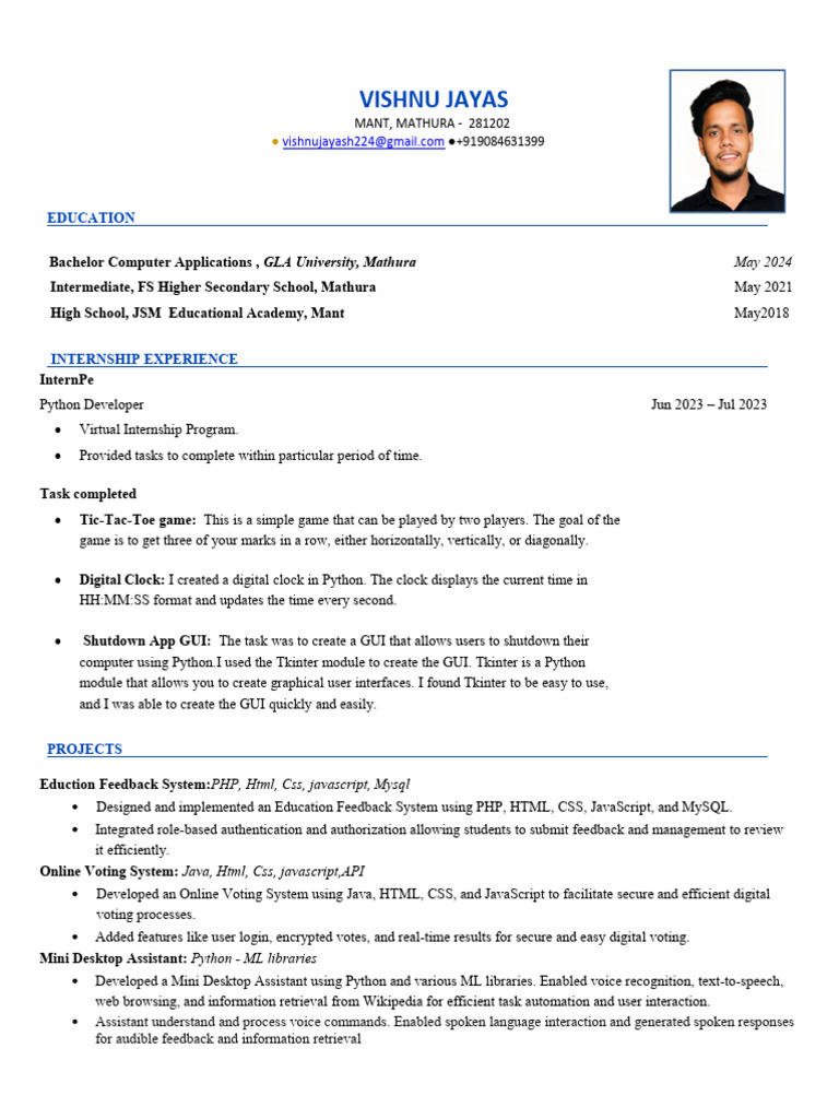 Naukri VishnuJayas (0y 0m) | PDF