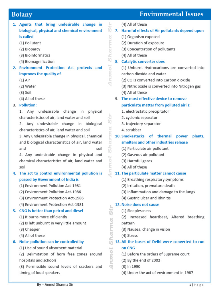 Environmental Issues | PDF