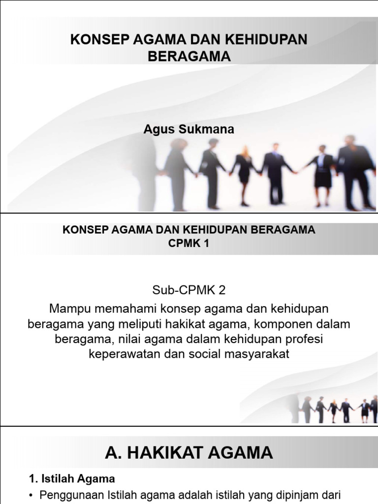 Matkul Konsep Agama & Kehidupan Beragama Fix 2 | PDF