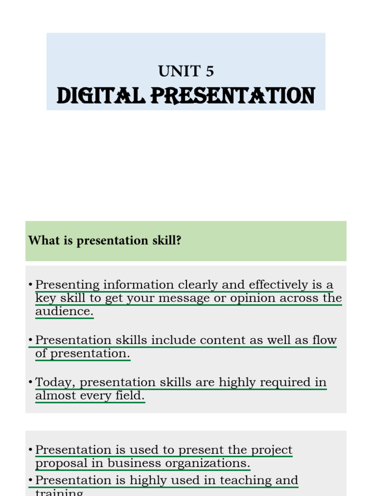Digital Presentation | PDF