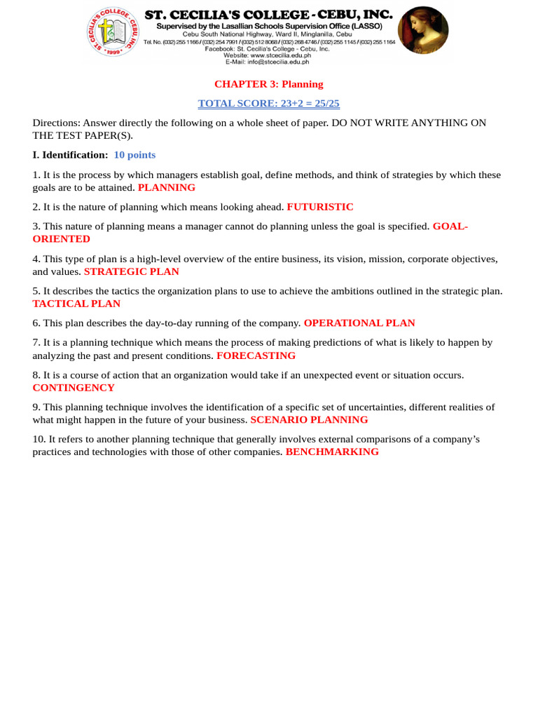 CHAPTER 3 Planning | PDF