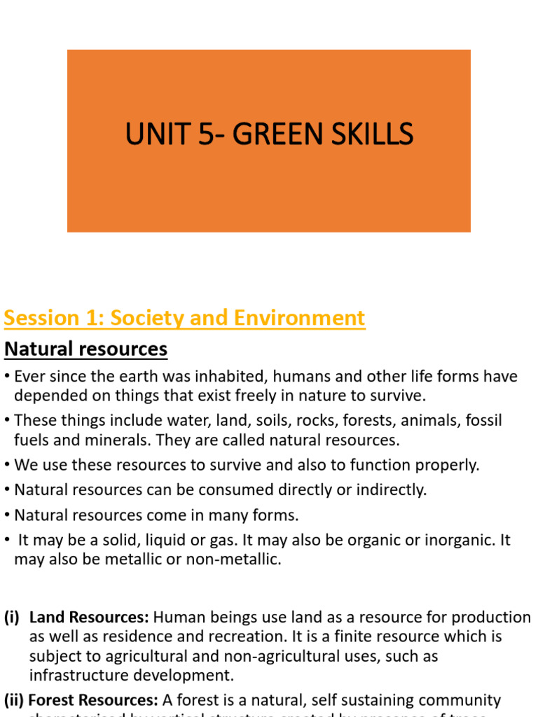 Green Skills | PDF