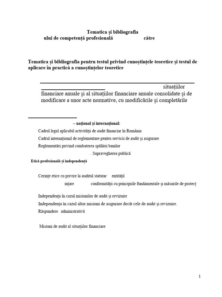 Tematica Si Bibliografie Excomp 2023 | PDF
