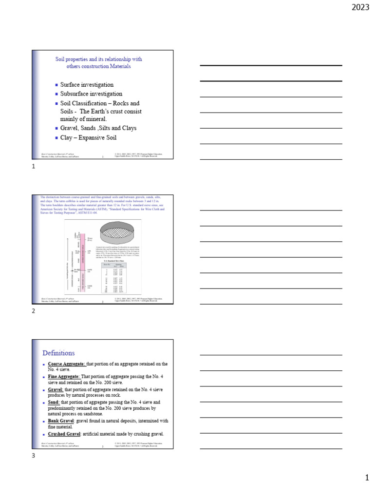 Soils and Aggregates Powerpoint With Room For Notes | PDF