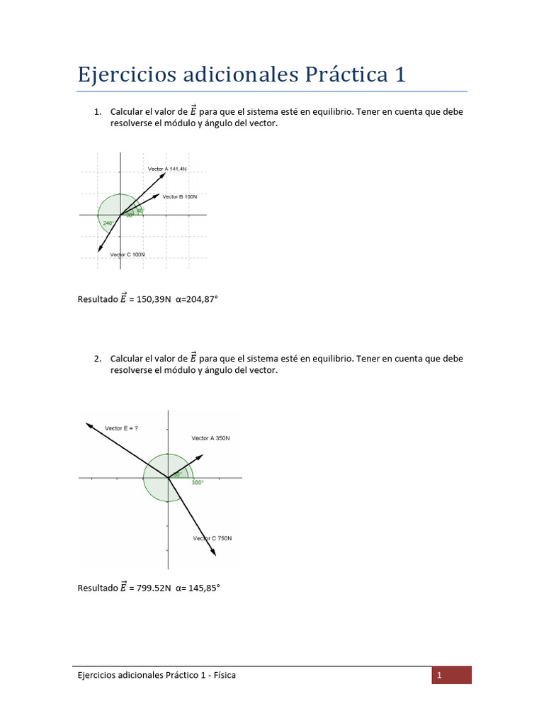 Ejercicios Adicionales Practica 1 | PDF