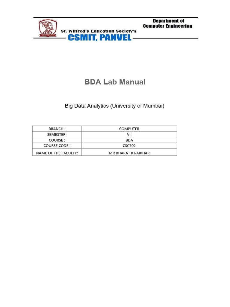 Bda-Lab-Manual FINAL | PDF