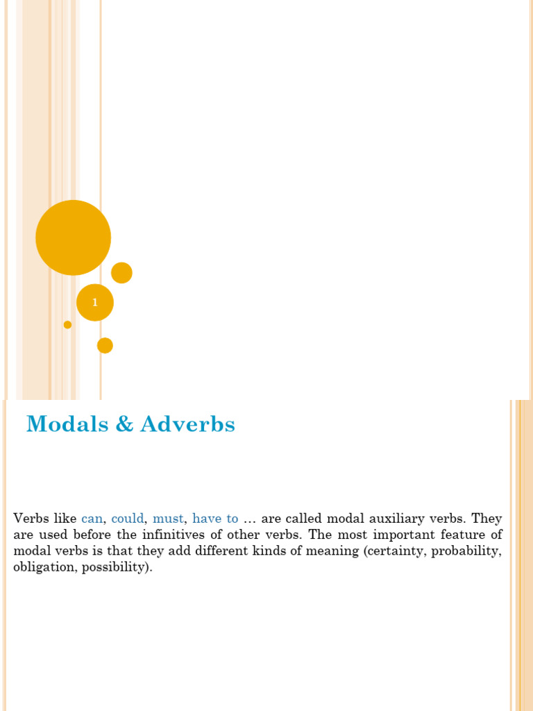 Modals - Adverbs | PDF | Adverb | Verb