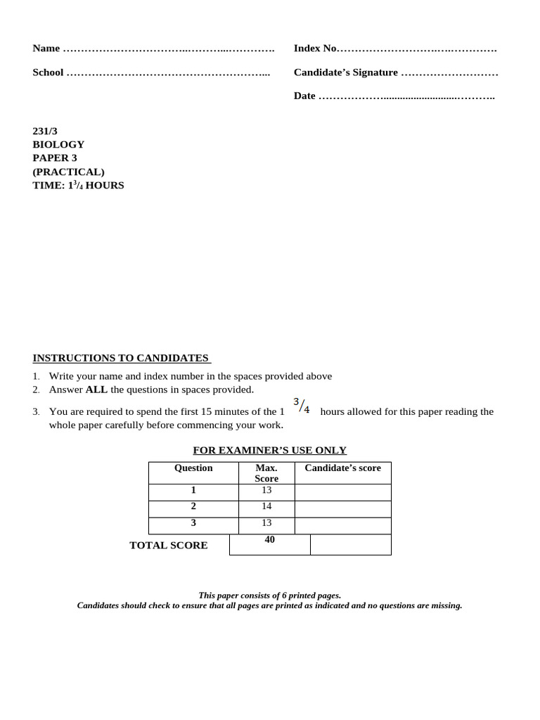 Biology Practical Exam 42 Questions | PDF