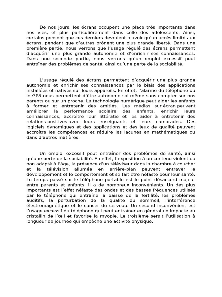Sujet de Réflexion | PDF