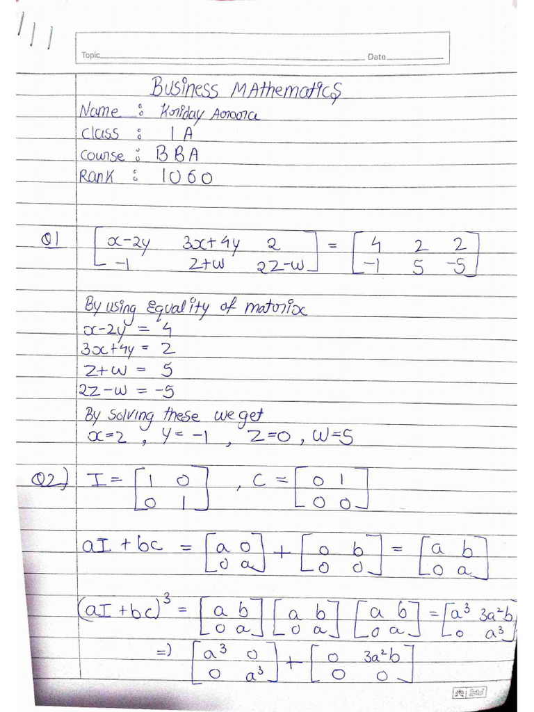 Kriday Arora BM Assignment | PDF