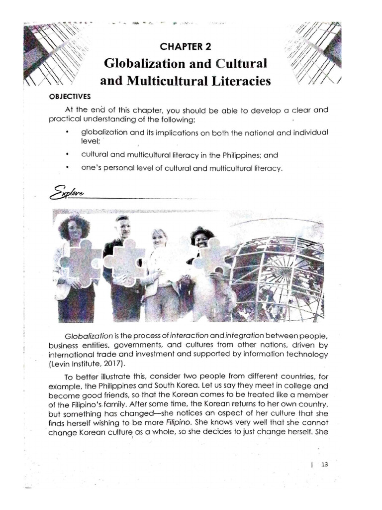 Lesson 2 Globalization and Cultural and Multicultural Literacies | PDF