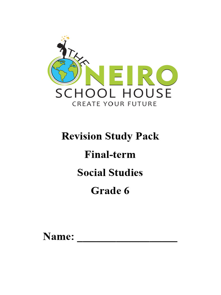 Grade 6 Revision Pack Final Term 2024 Grade 6 | PDF