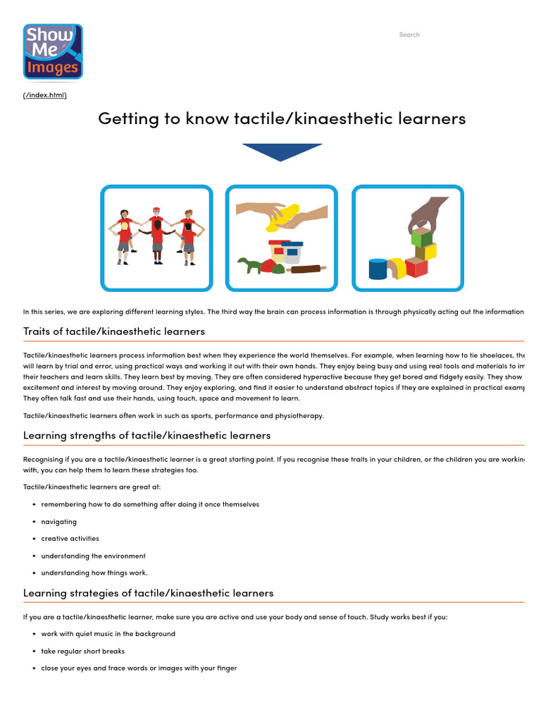 Getting To Know Kinesthetic Learners | PDF