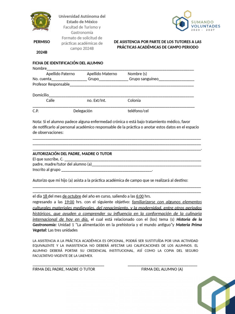 Permiso Asistencia CDMX | PDF