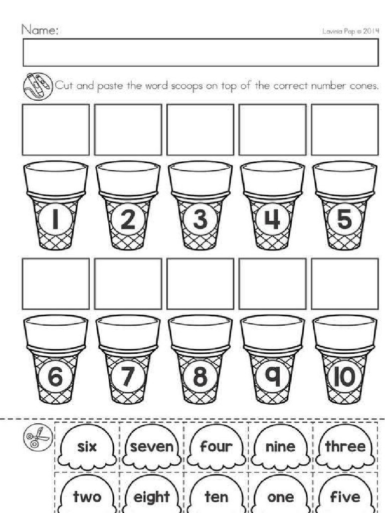 Ice Cream Numbers Paste | PDF
