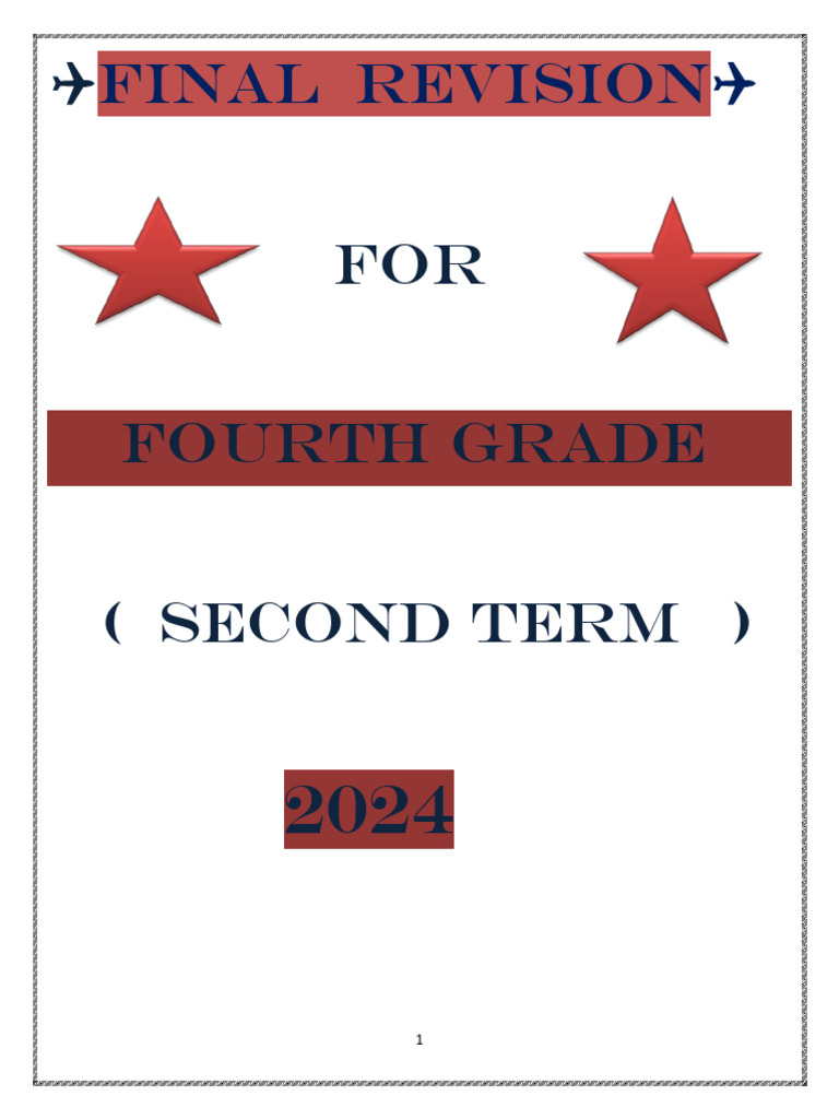 Final Revision Grade Four Second Term | PDF