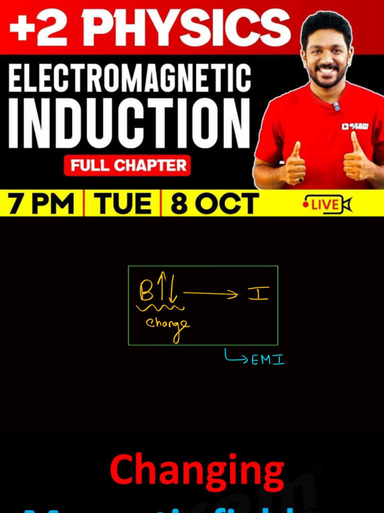 +2 PHYSICS - Electromagnetic Induction Full Chapter Live Notes | PDF