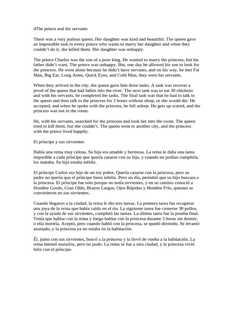The Prince and The Servants | PDF