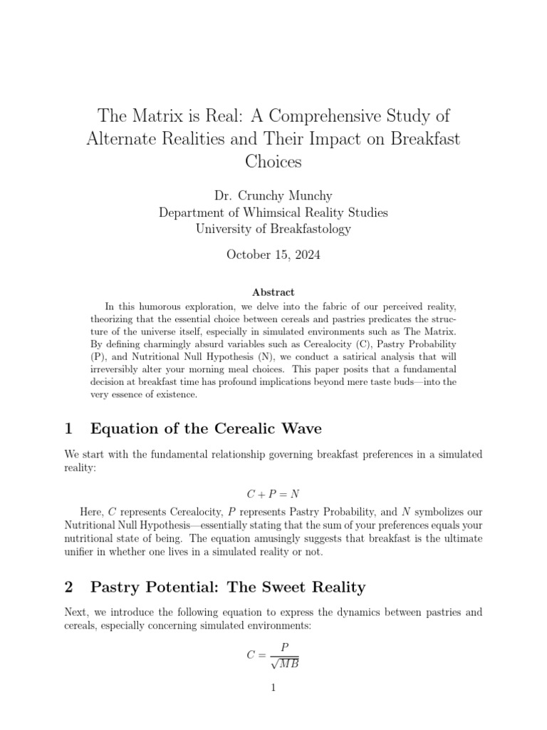 The Matrix Is Real | PDF