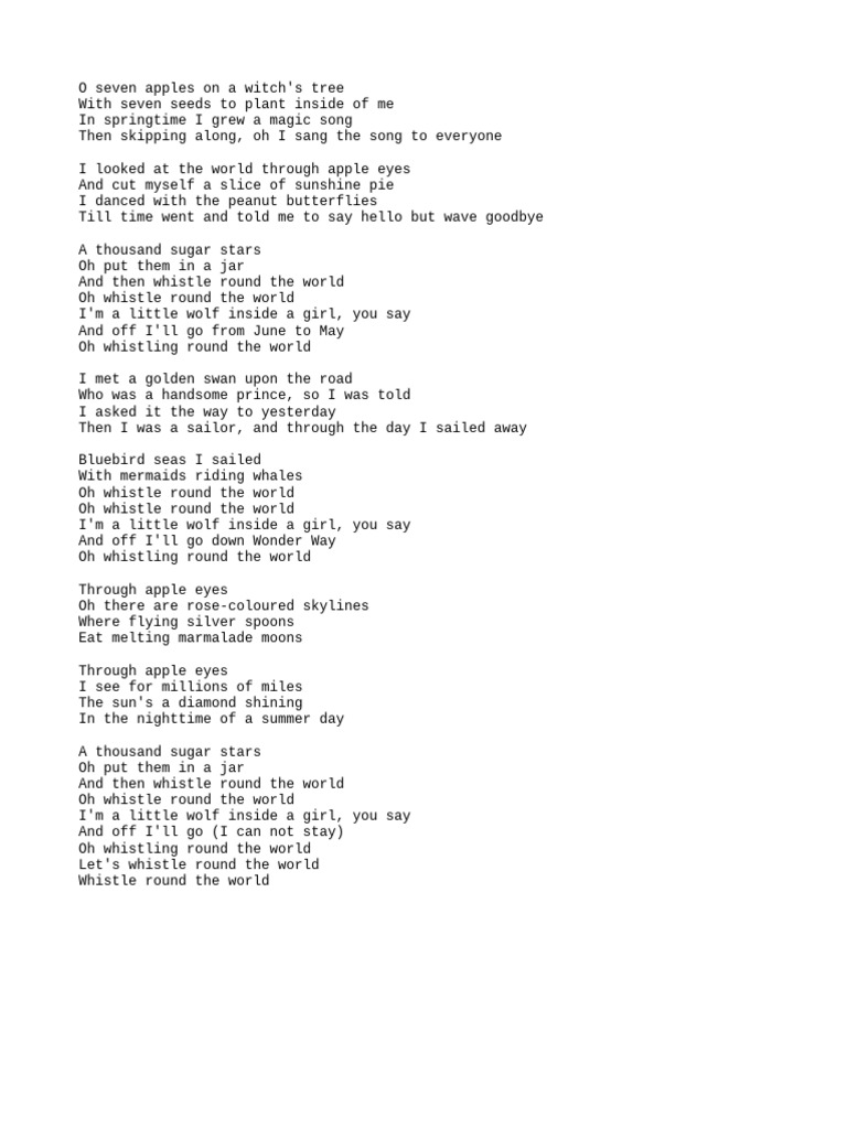 The Wolf Whistling Song | PDF | Poetry