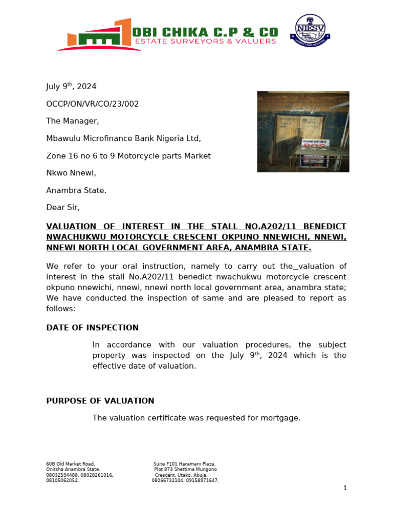 Valuation Report | PDF