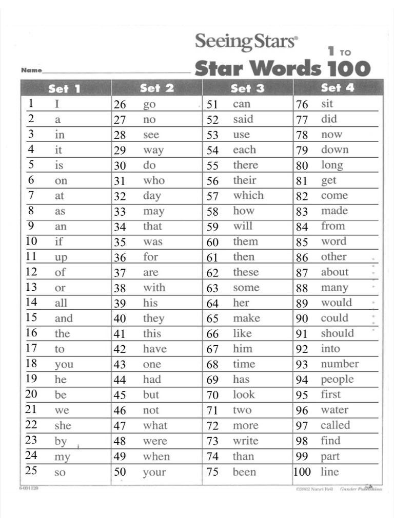 Seeing Stars Numbered List | PDF