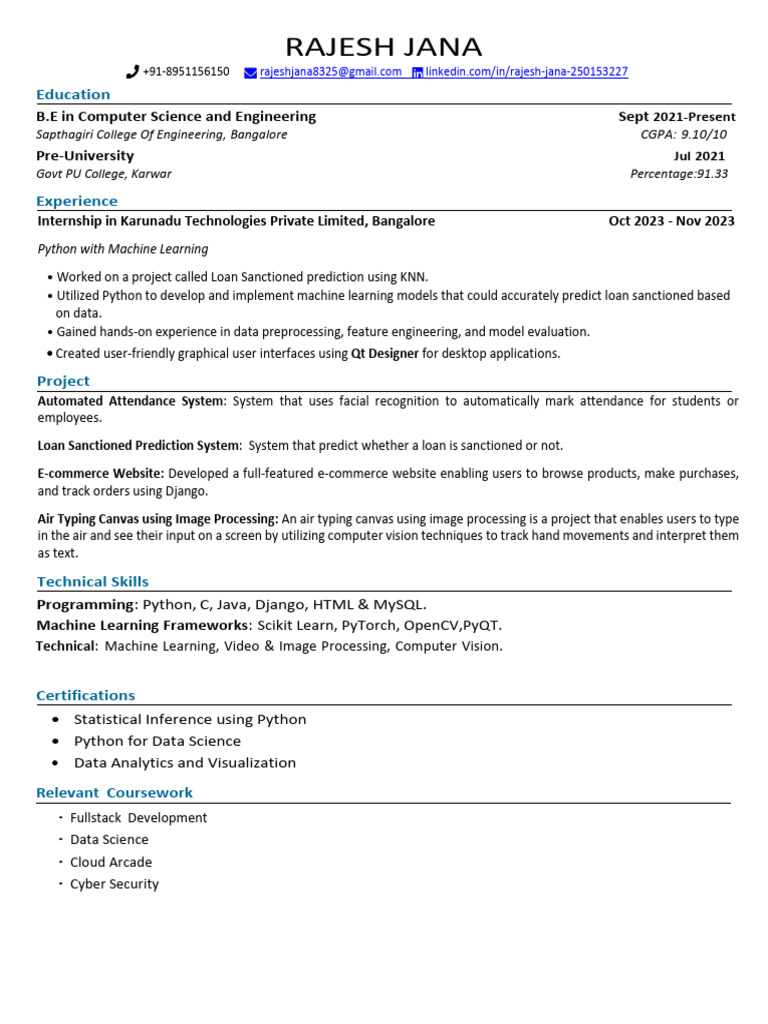 Rajesh Resume | PDF