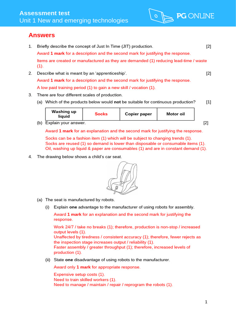 Unit 1 Assessment: New Technologies Answers | PDF | Biodegradation ...