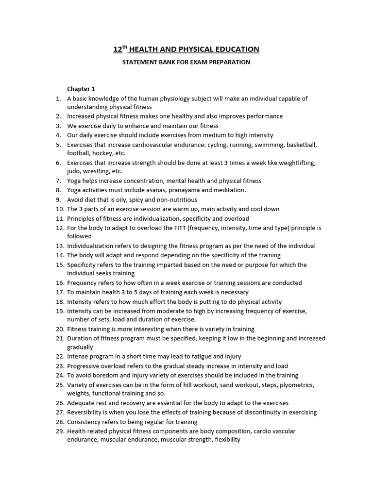 12H&PE Statement BNK | PDF