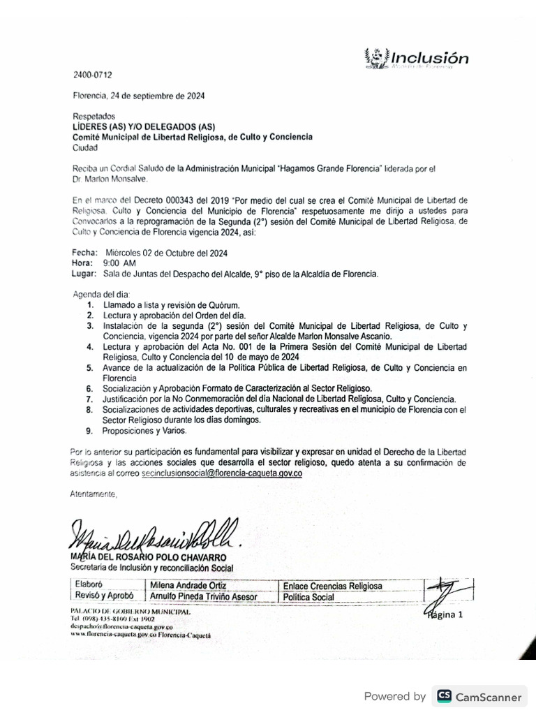 Reprogramacion 2 Sesión Del CMLR 2024 LIDERES RELIGIOSOS | PDF