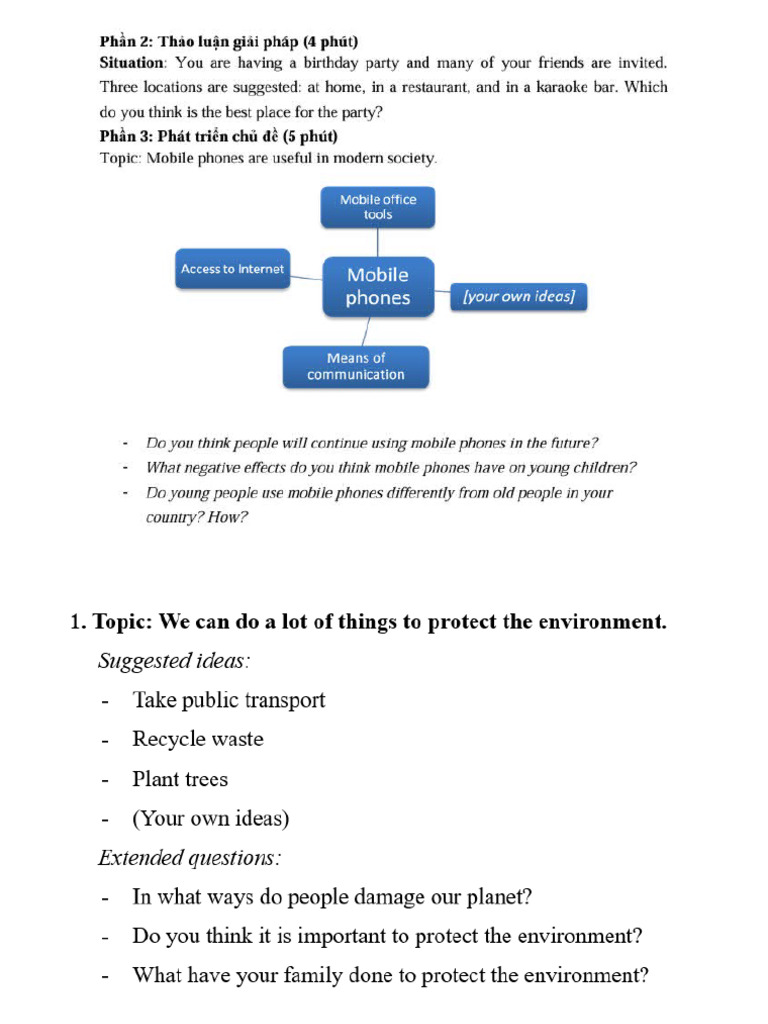 Speaking Part 3 Topic Development | PDF