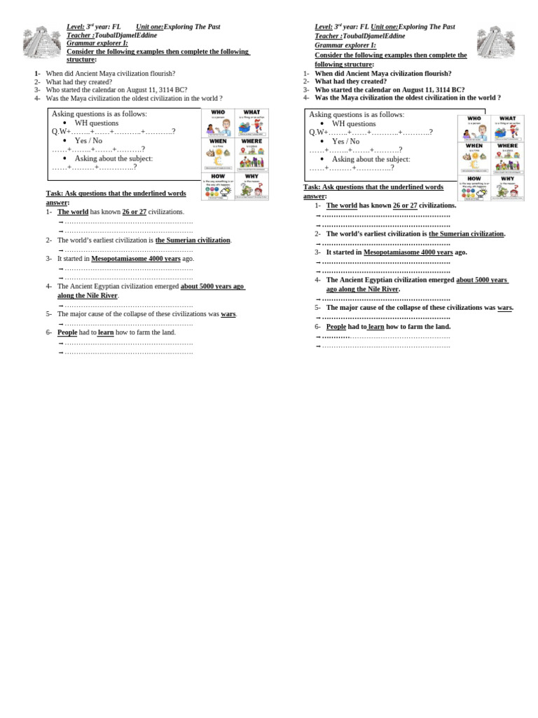 Grammar Explorer I.docx Ancient Civ | PDF