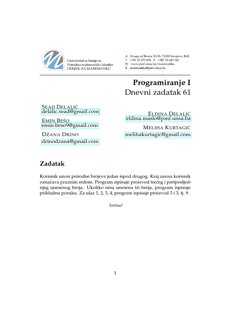 Zadatak 61 | PDF