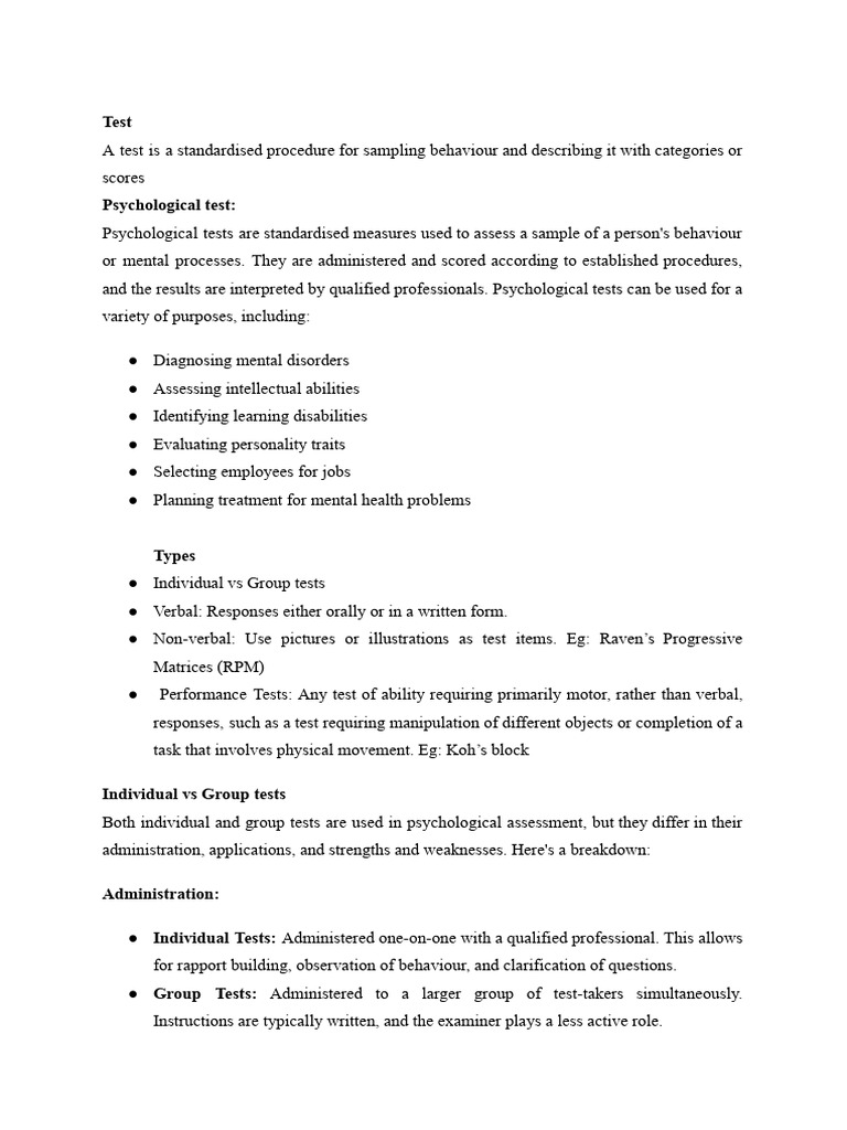 Understanding Psychological Tests and Assessments | PDF | Neuroimaging ...