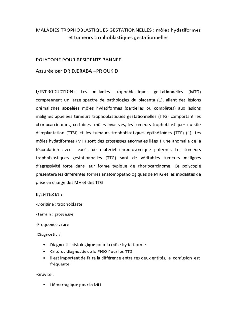 Polycopie Pour Residents 3annee | PDF